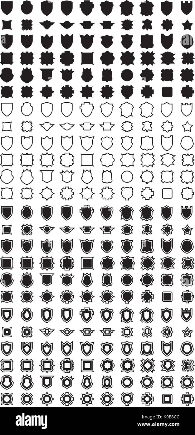 Shield vector set Stock Vector Image & Art - Alamy