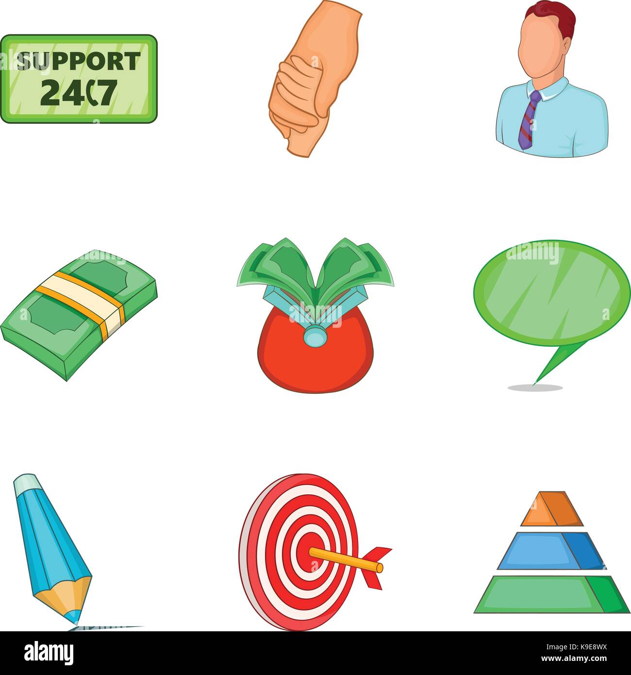 Loot icons set, cartoon style Stock Vector Image & Art - Alamy