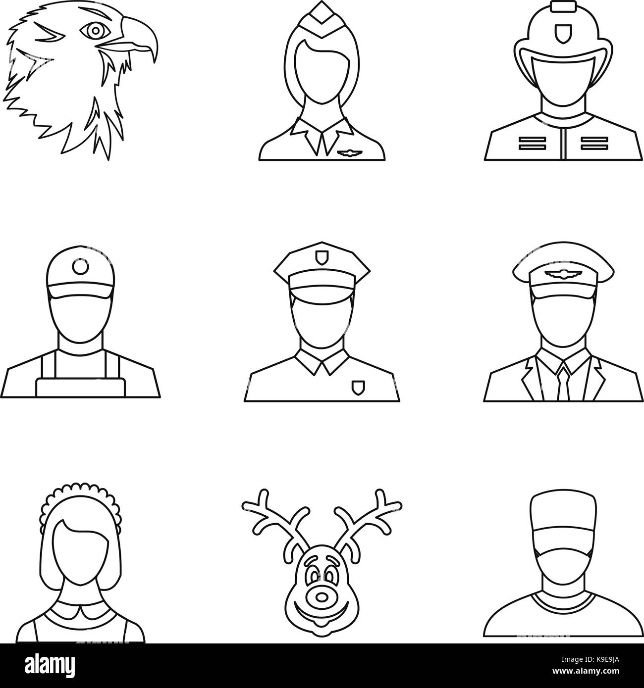 Confession icons set, outline style Stock Vector Image & Art - Alamy