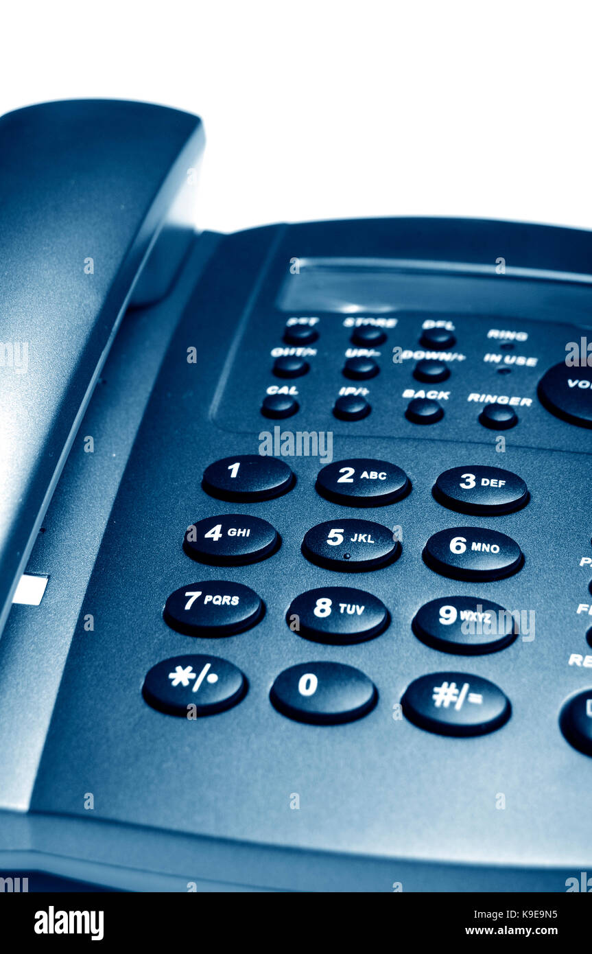 office dialing telephone with display Stock Photo - Alamy