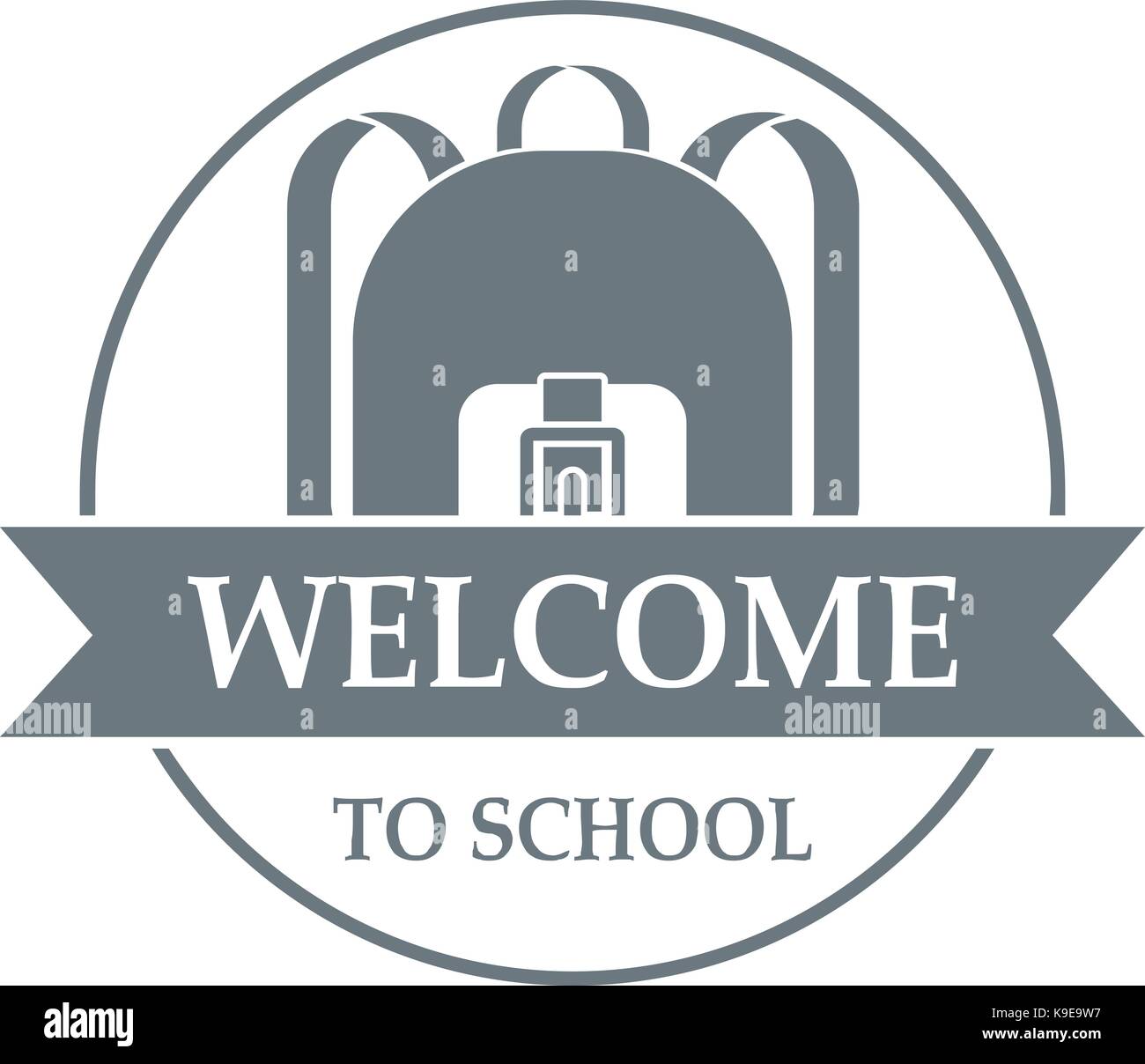 Backpack logo, simple gray style Stock Vector Image & Art - Alamy