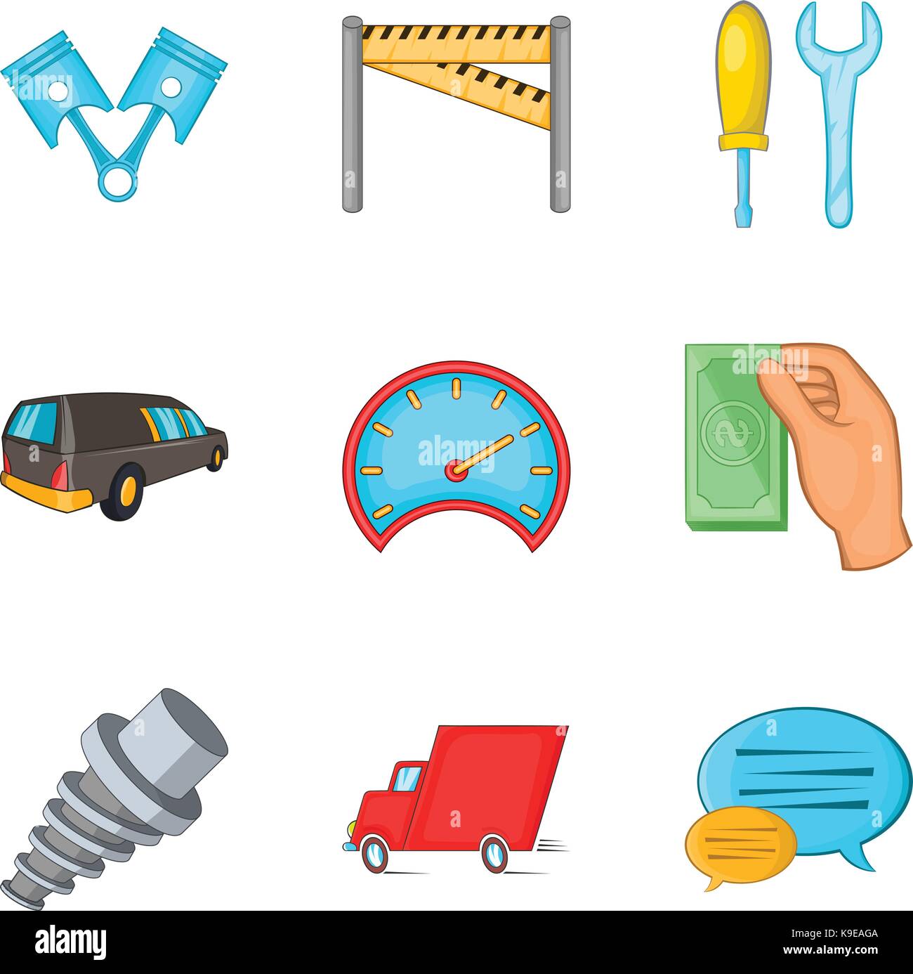 Repair service icons set, cartoon style Stock Vector Image & Art - Alamy