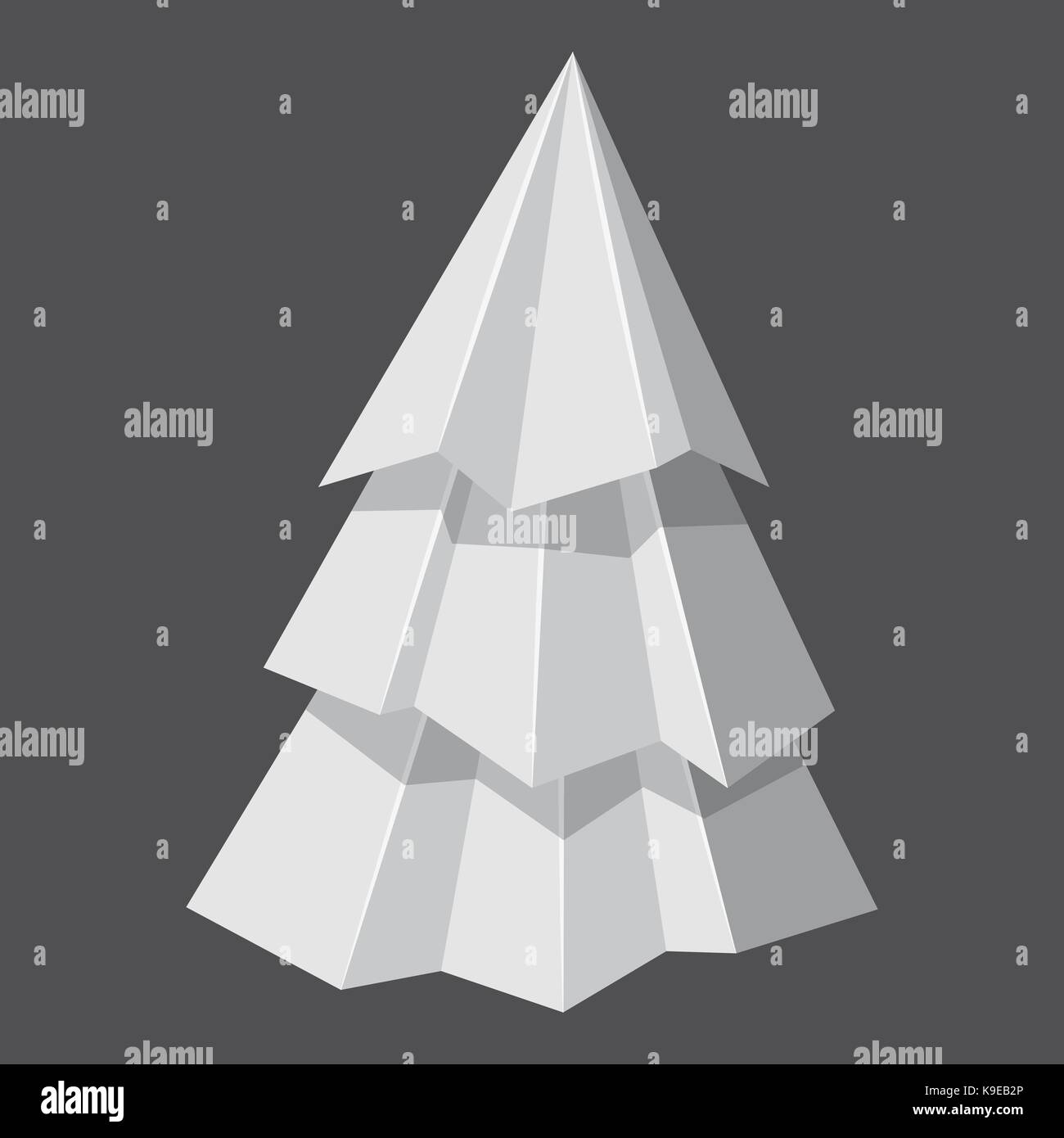 Origami fir tree concept background, realistic style Stock Vector Image ...