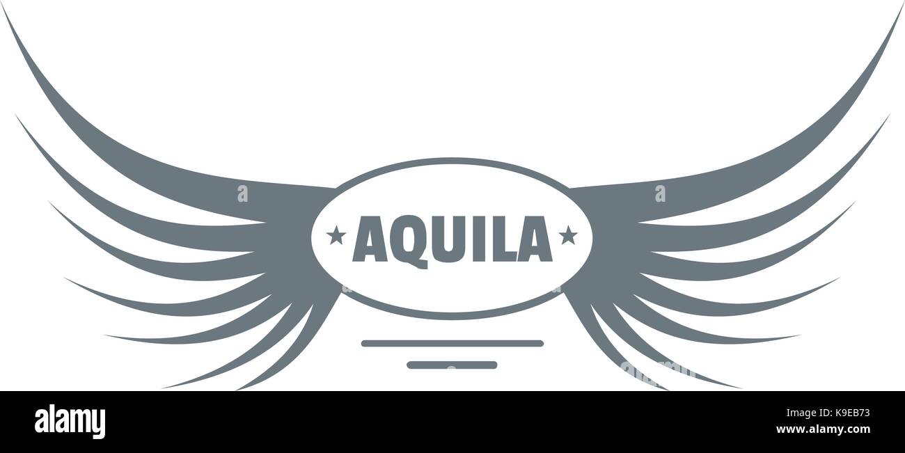 Aquila wing logo, simple gray style Stock Vector Image & Art - Alamy