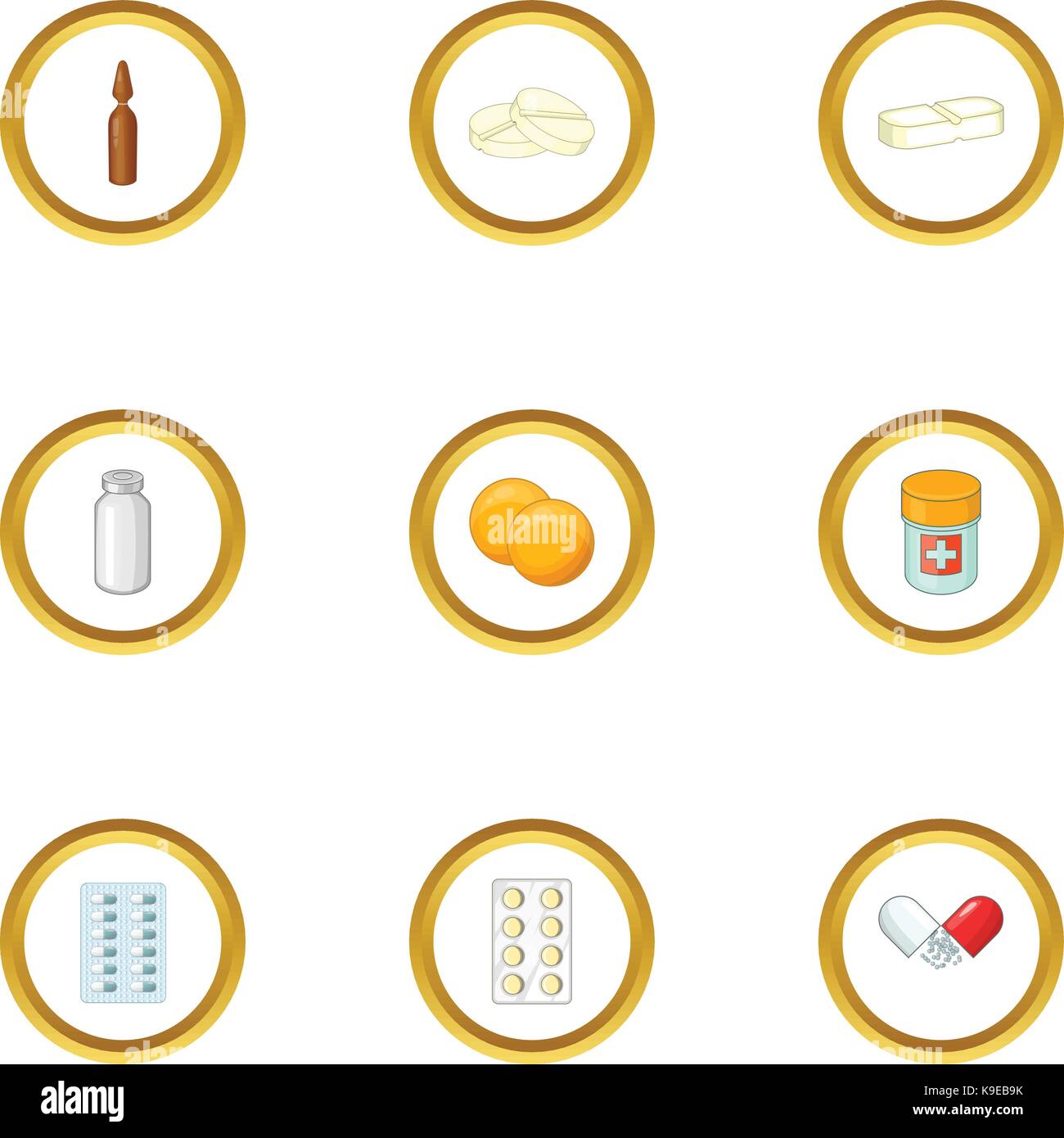 Pharmacy drug icons set, cartoon style Stock Vector Image & Art - Alamy