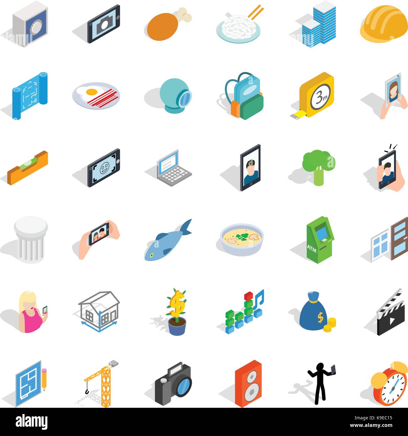 Specific icons set, isometric style Stock Vector Image & Art - Alamy