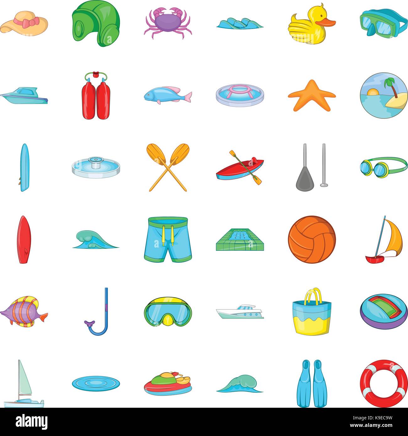 Scuba icons set, cartoon style Stock Vector Image & Art - Alamy