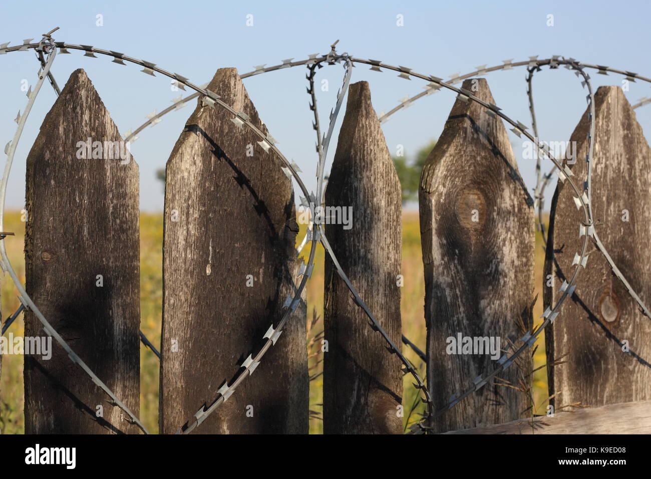 Barbed wire fence old hi-res stock photography and images - Alamy