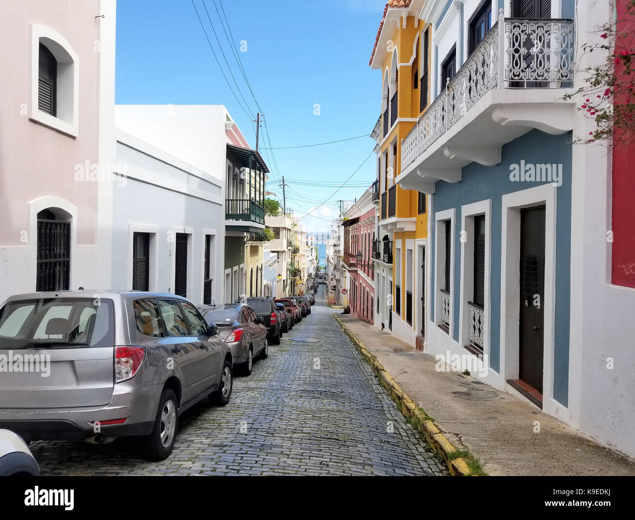 Old town San Juan, Puerto Rico. Sunny Summer day Stock Photo - Alamy