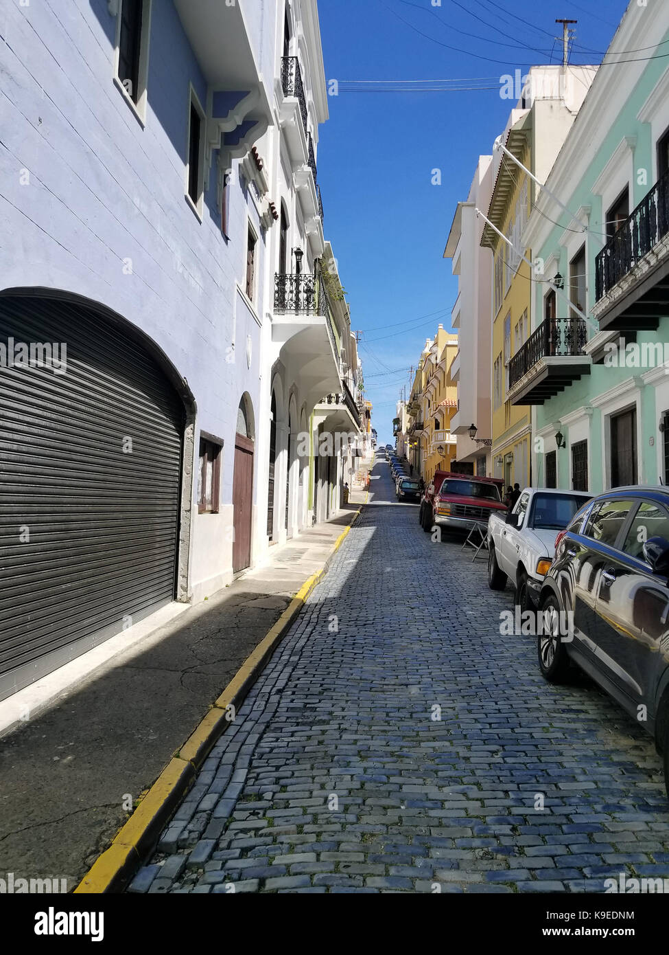 Old town San Juan, Puerto Rico. Sunny Summer day Stock Photo - Alamy
