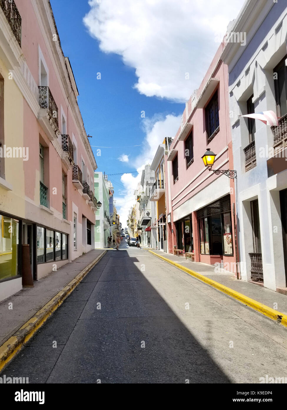 Old town San Juan, Puerto Rico. Sunny Summer day Stock Photo - Alamy