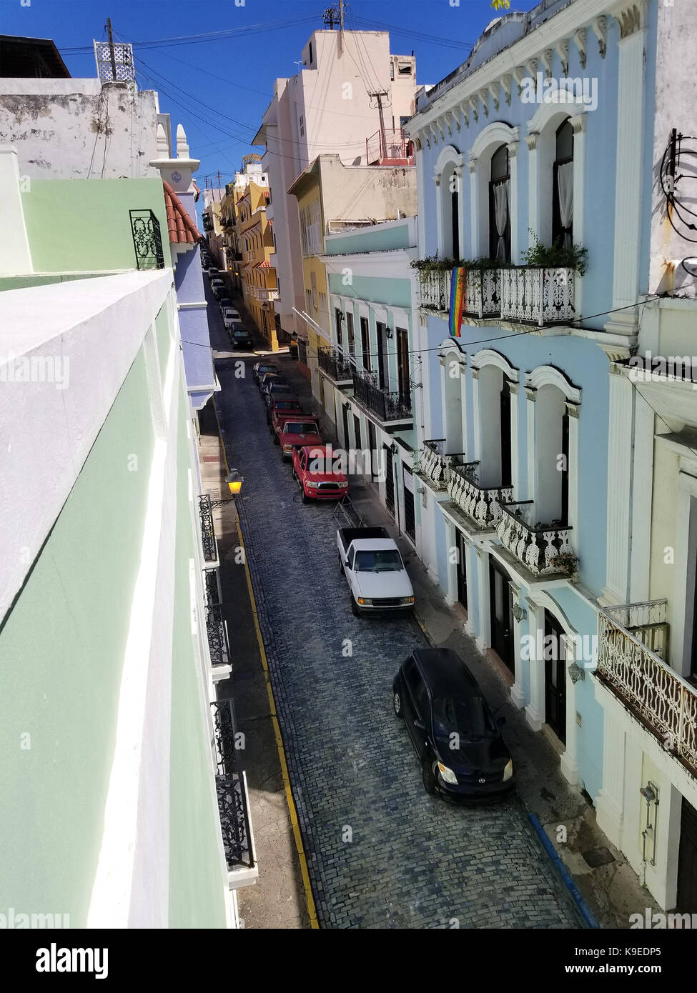 Old town San Juan, Puerto Rico. Sunny Summer day Stock Photo - Alamy