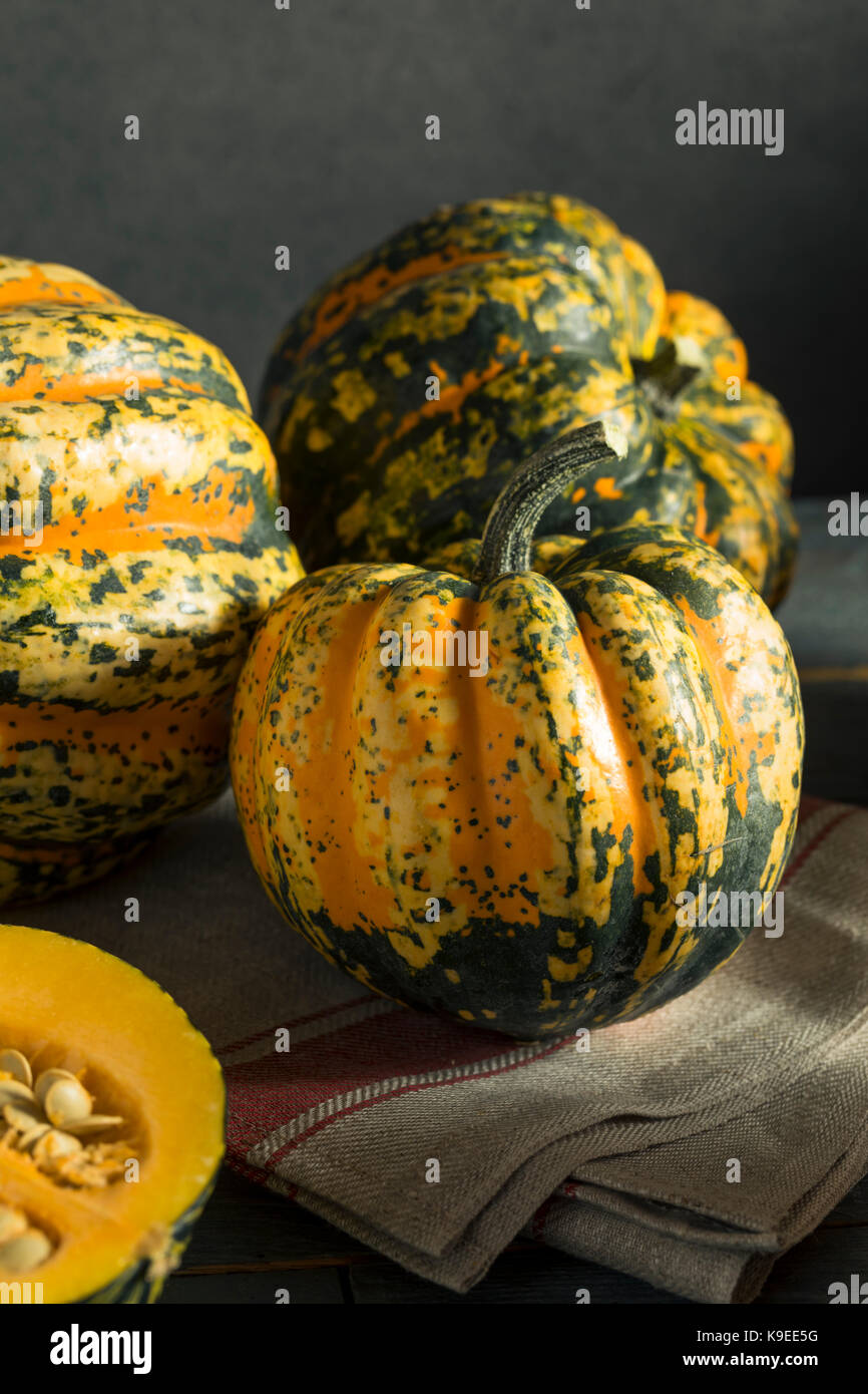 Raw Orange Conffeti Acorn Squash Ready to Cook With Stock Photo - Alamy