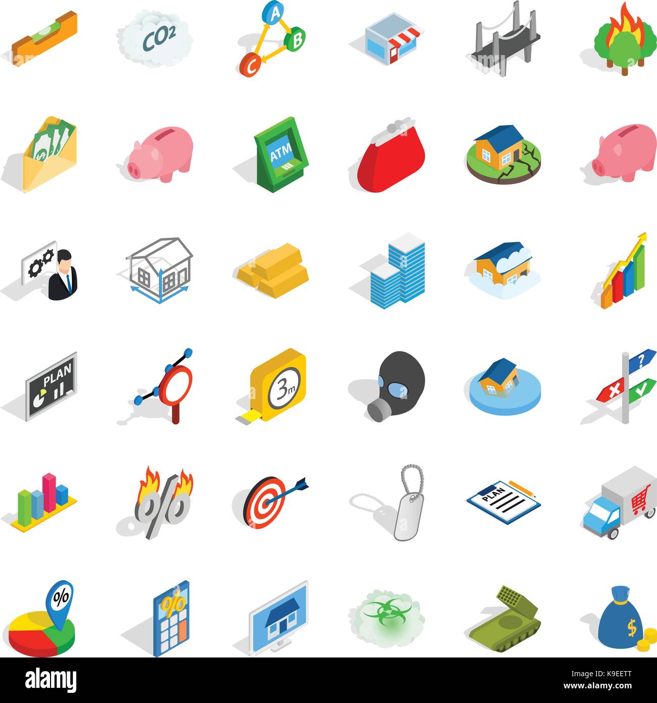 Contact us icons set, isometric style Stock Vector Image & Art - Alamy