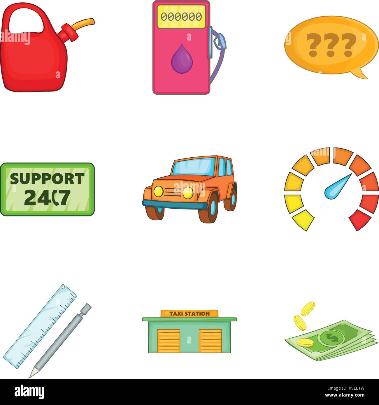 Car owner icons set, cartoon style Stock Vector Image & Art - Alamy