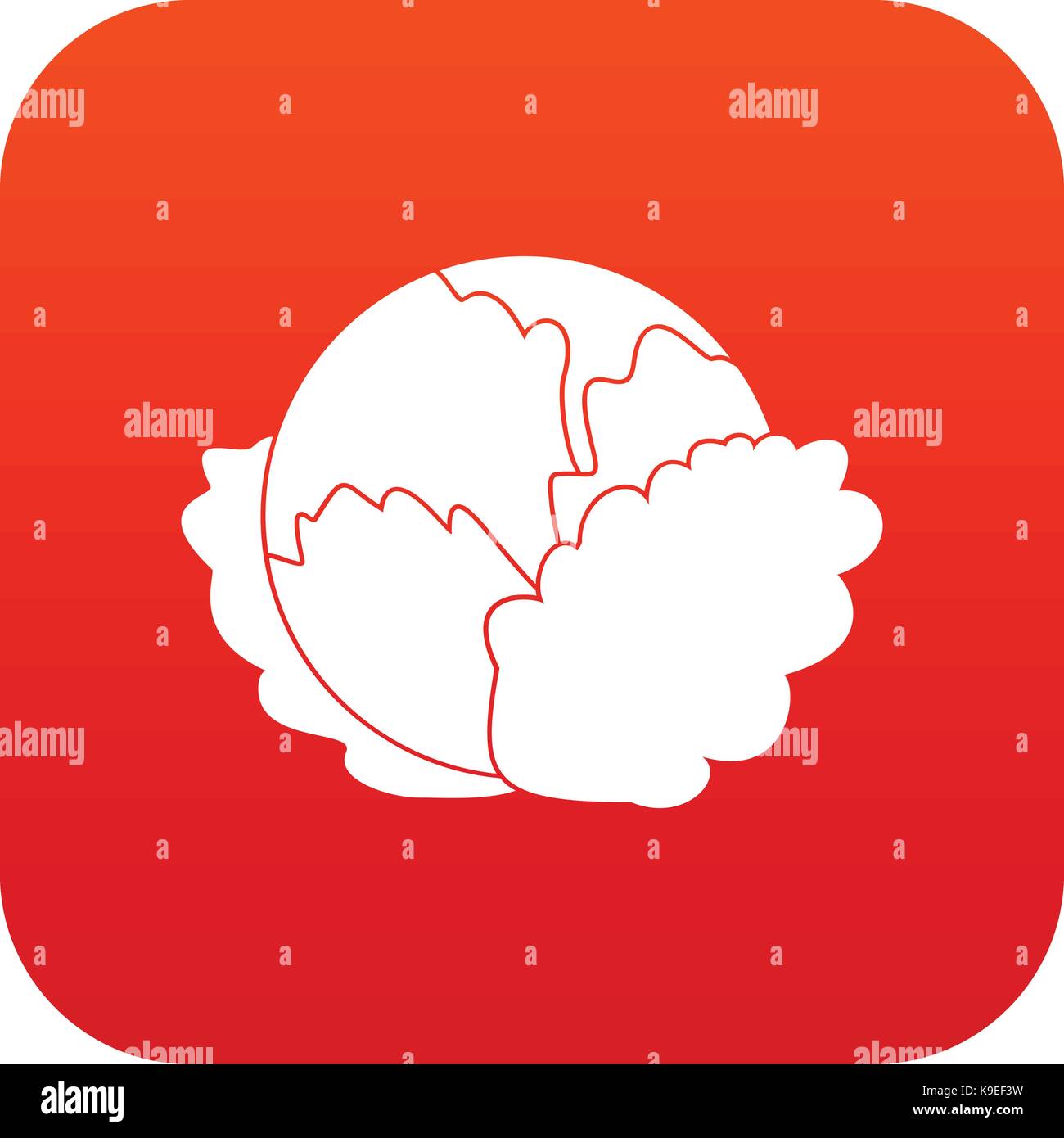 Cabbage icon digital red Stock Vector Image & Art - Alamy