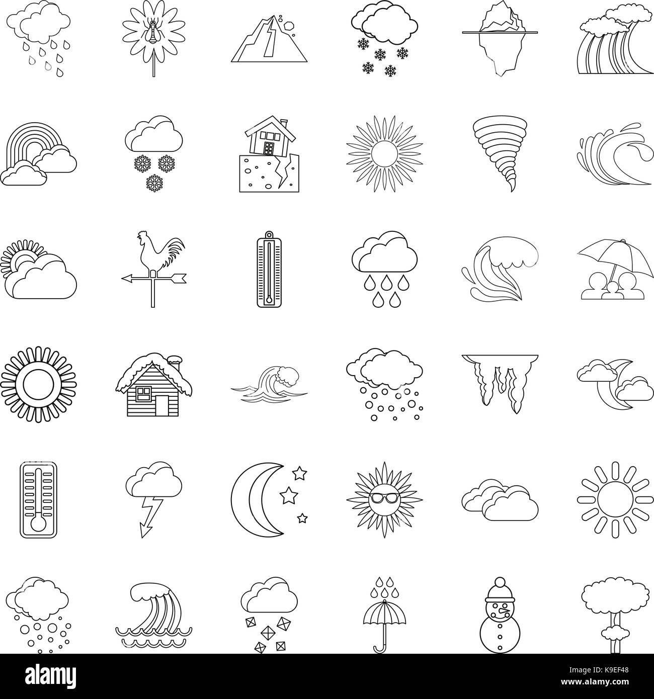 Season icons set, outline style Stock Vector Image & Art - Alamy