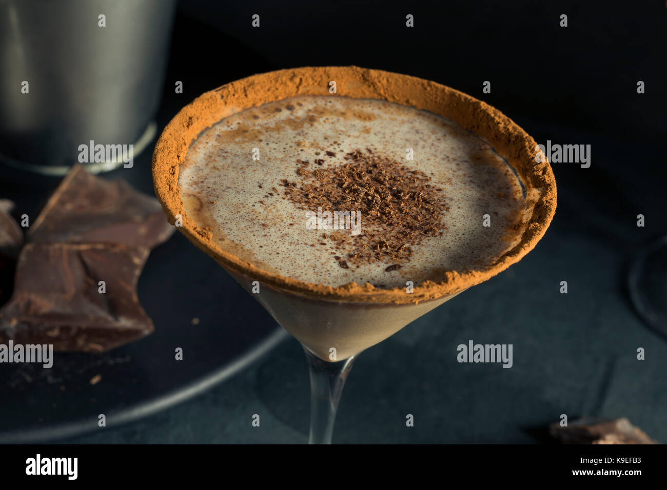Boozy Chocolate Dessert Martini with Cocoa and Vodka Stock Photo - Alamy