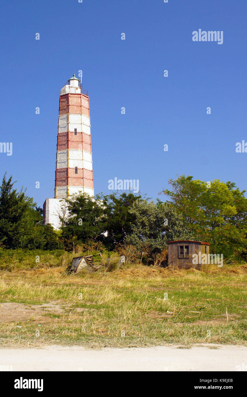 Lighthouse in Shabla, Bulgaria over the blue sky Stock Photo - Alamy