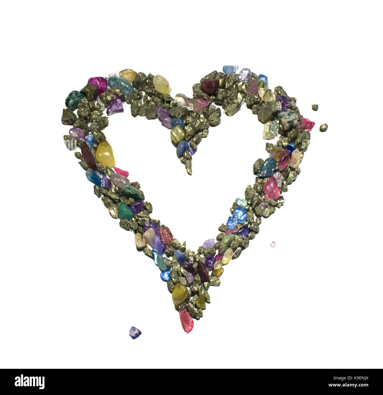Heart. Love. Symbol made from rocks Stock Photo - Alamy