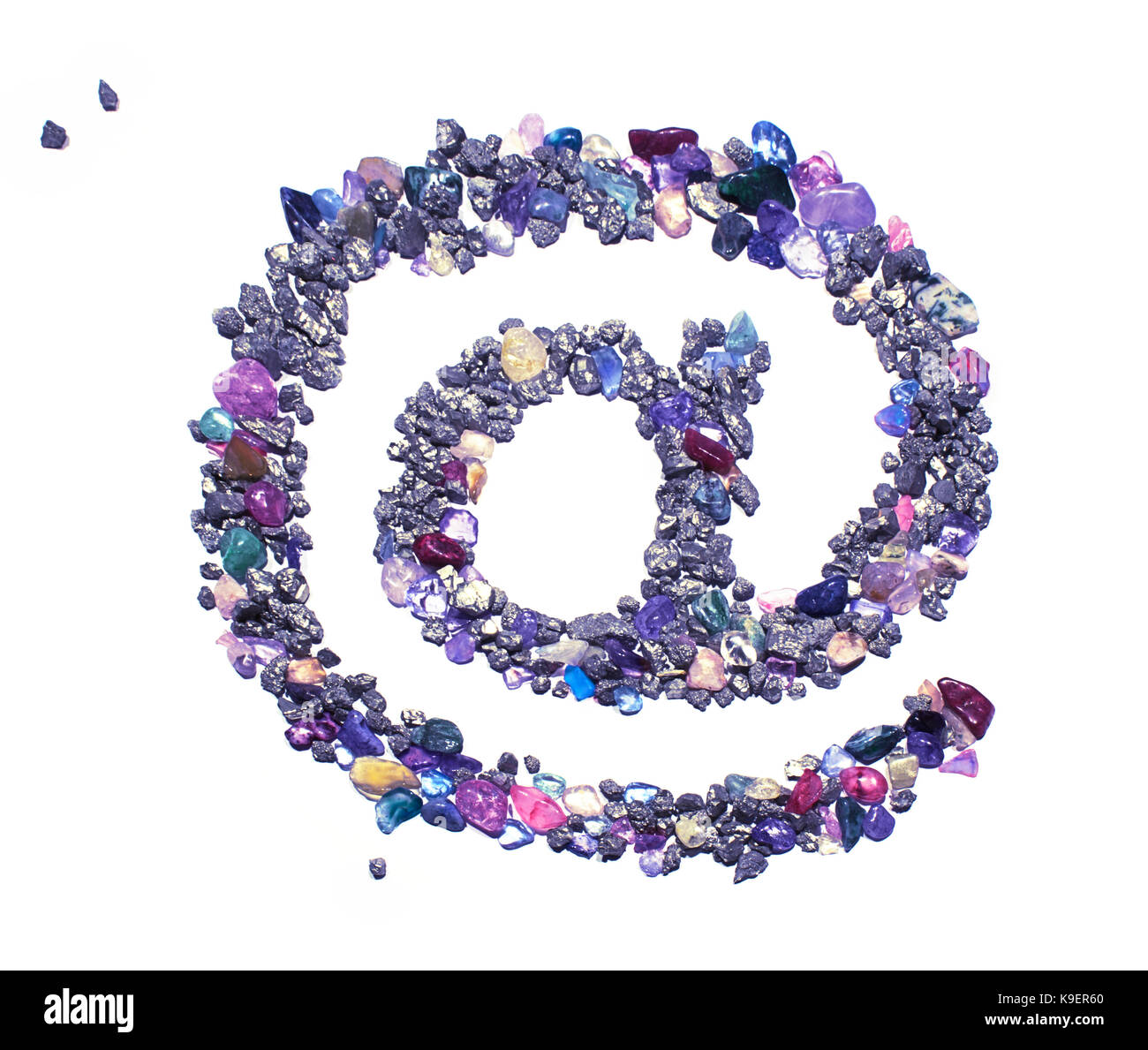At symbol. Separated. Made from rocks Stock Photo - Alamy