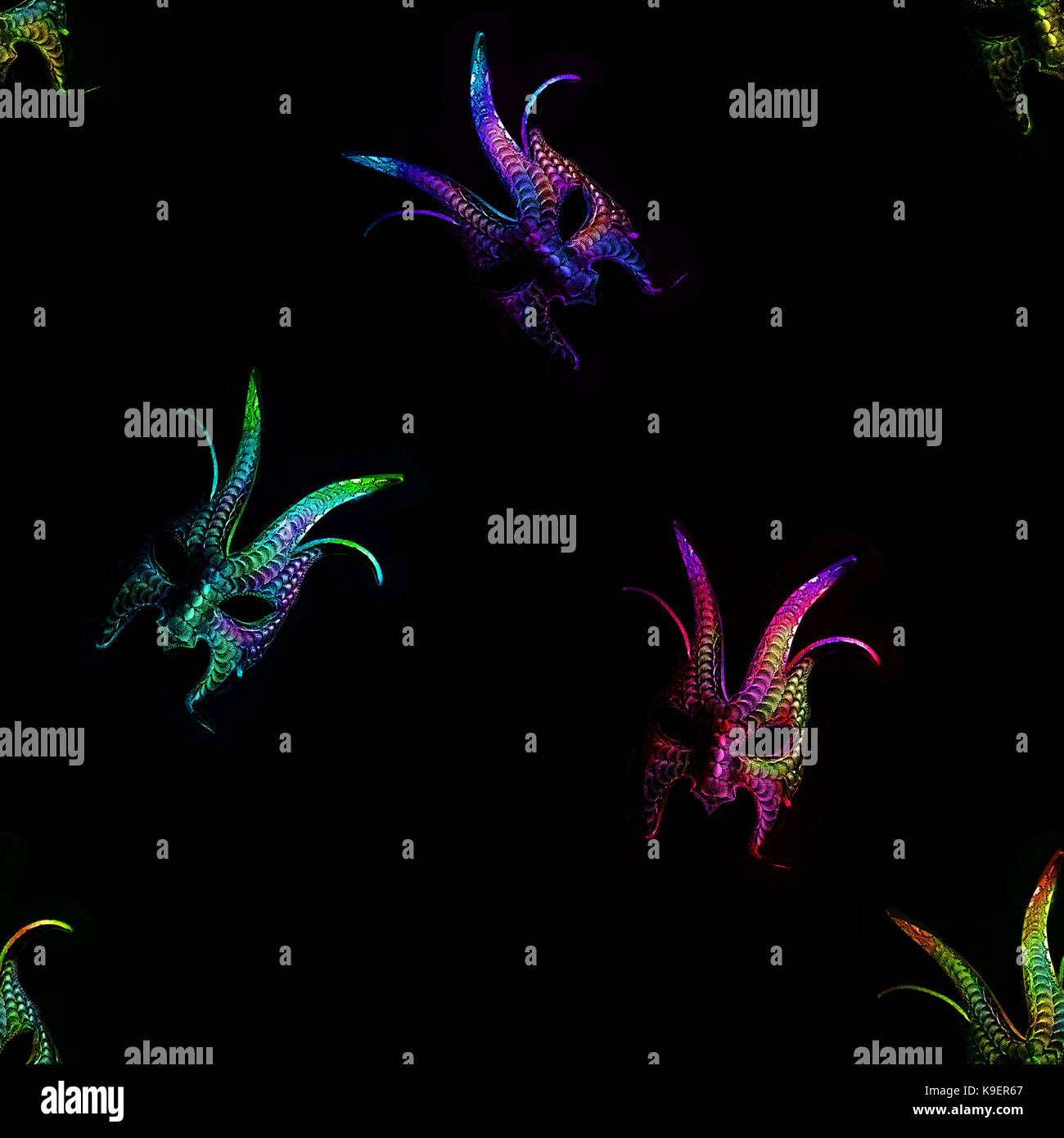 Halloween mask seamless texture Stock Photo - Alamy