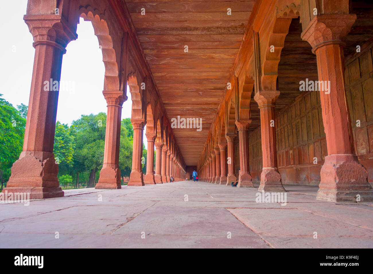 Agra, India - September 20, 2017: Beautiful view of a stoned path with ...