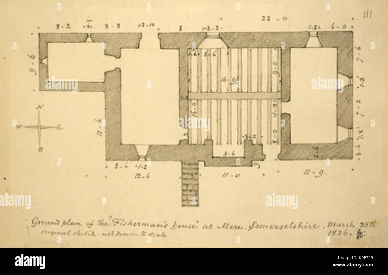 Meare 1826 plan Stock Photo - Alamy