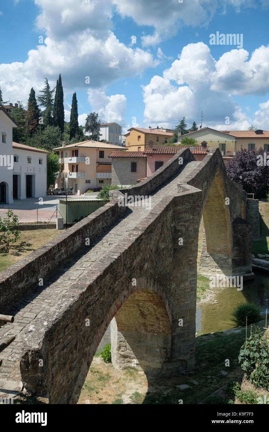 Modigliana (Forli Cesena, Emilia Romagna, Italy): the medieval bridge ...