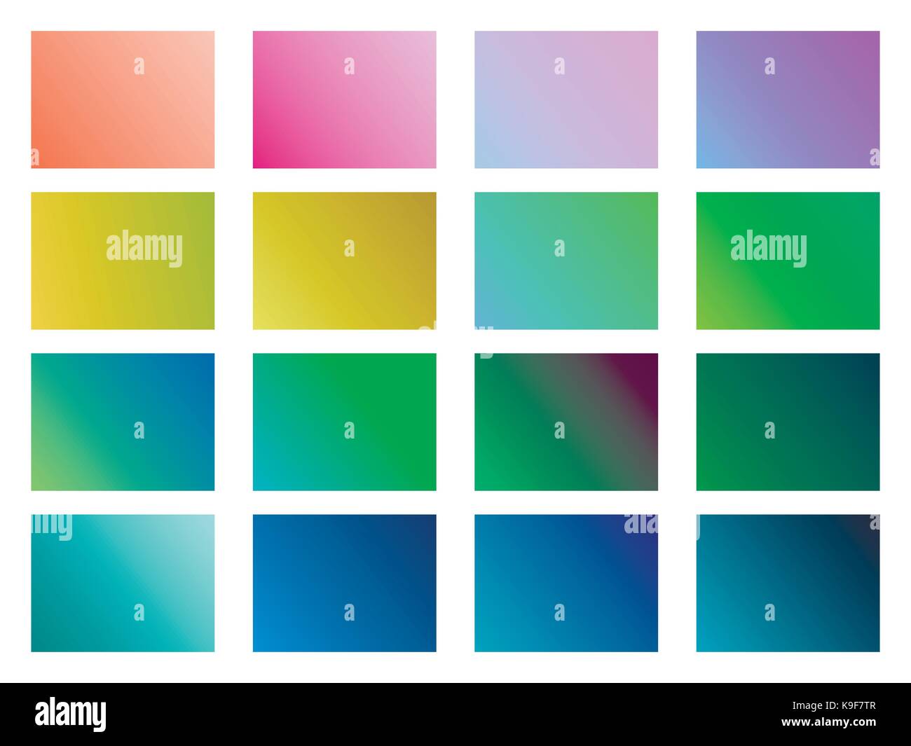 Set of gradient backgrounds. Soft color. Vector illustration Stock ...