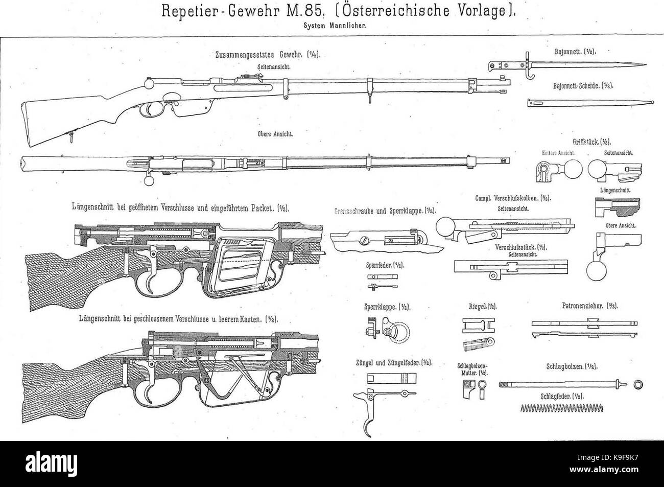 Mannlicher M1885 Kromar Stock Photo - Alamy