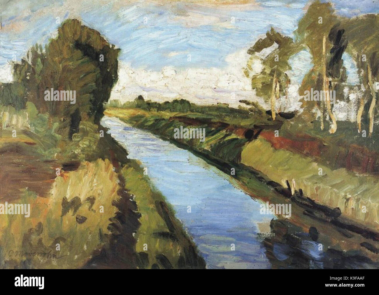 Otto Modersohn Sommerlicher Moorgraben c1895 Stock Photo - Alamy