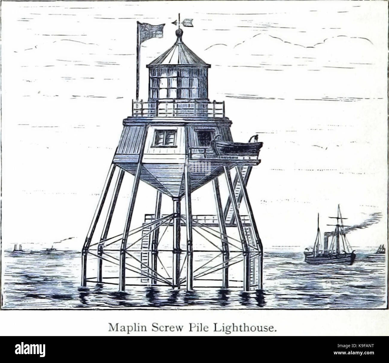Maplin Screw Pile Lighthouse Stock Photo - Alamy