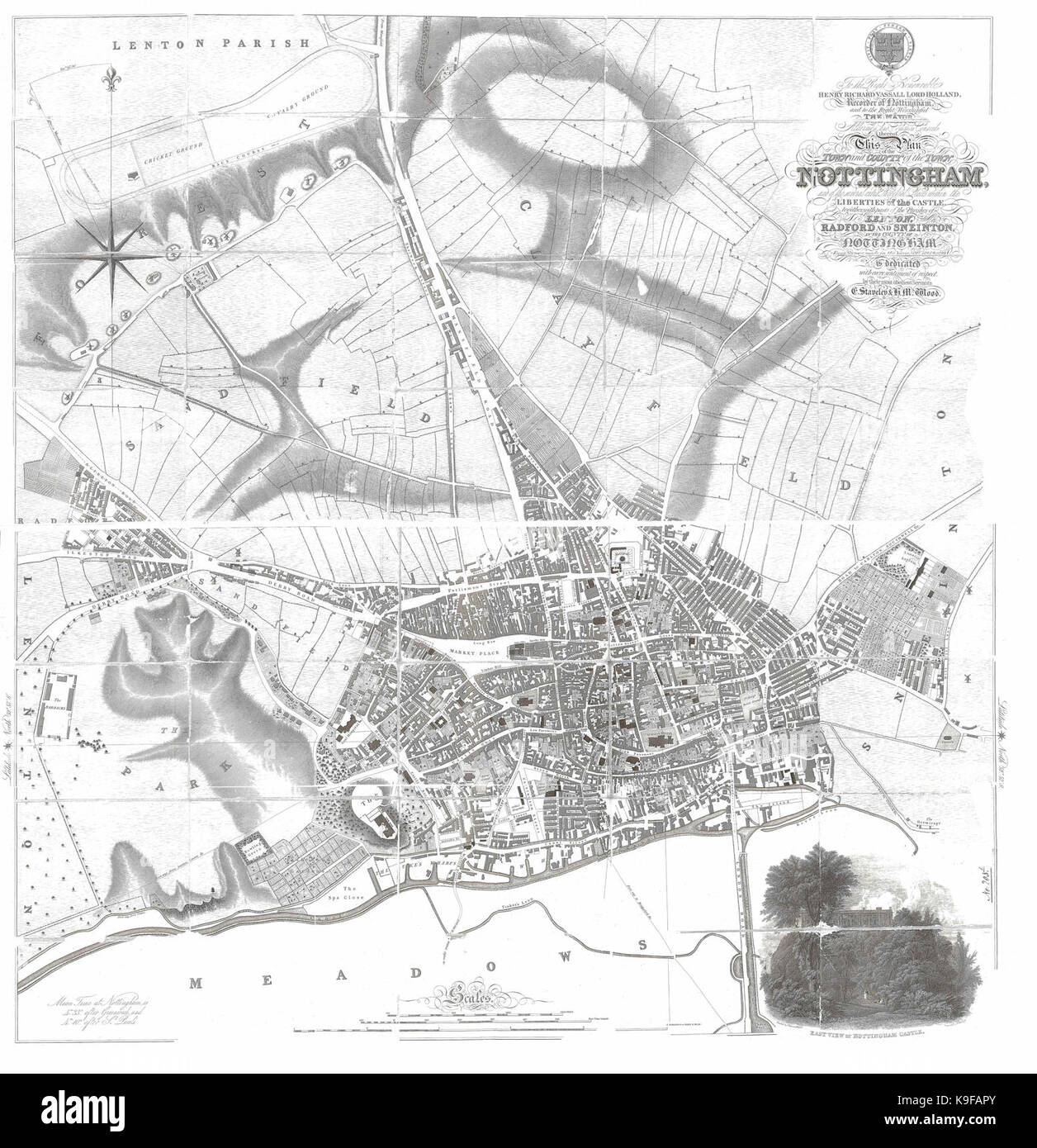 Nottingham map hi-res stock photography and images - Alamy