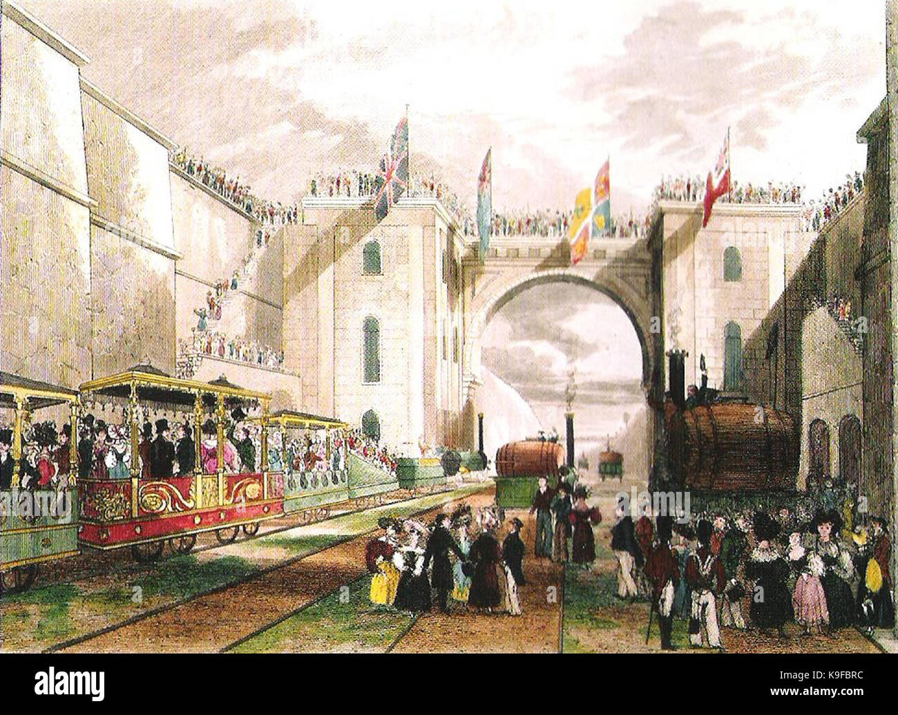 Opening of the Liverpool and Manchester Railway Stock Photo - Alamy