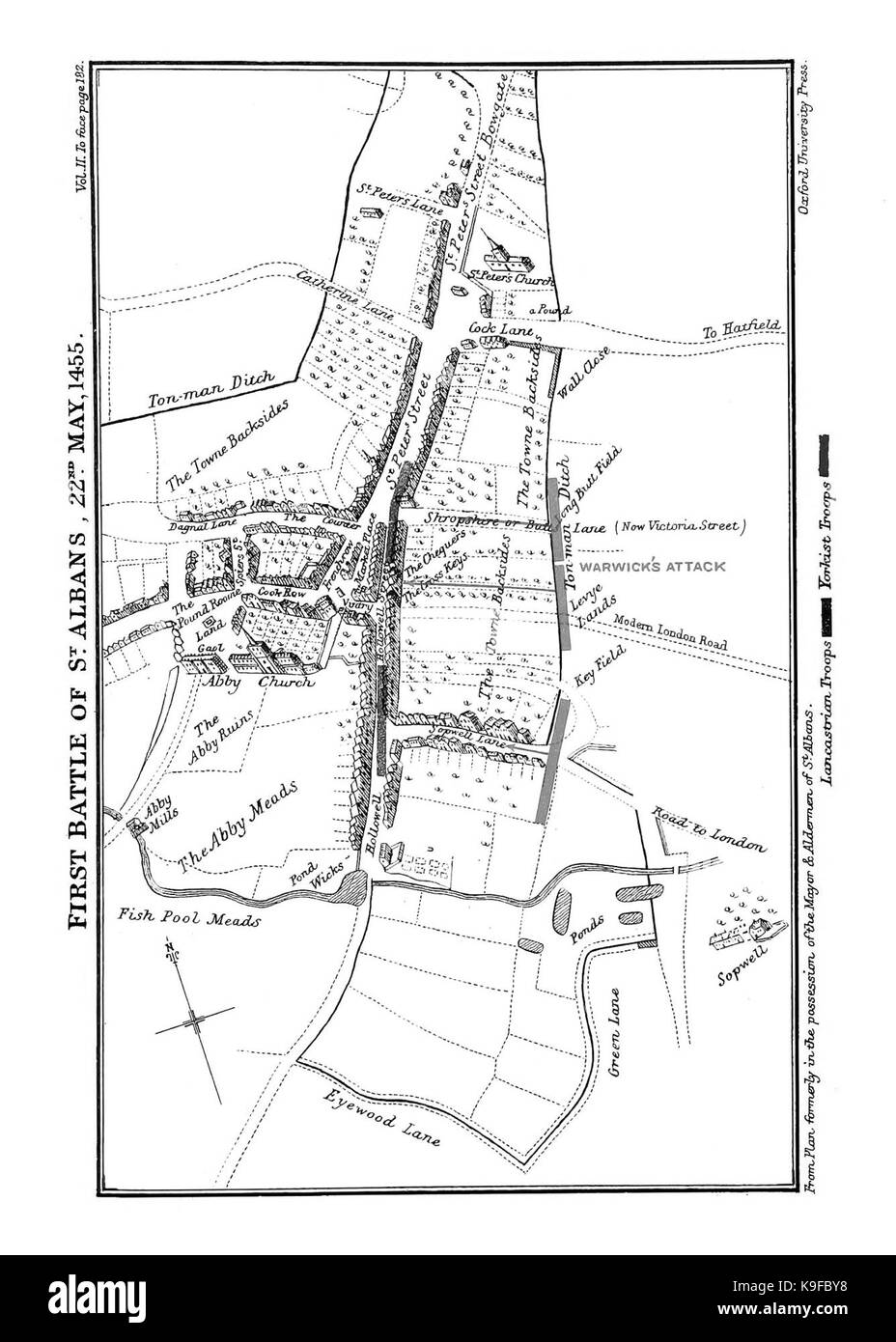 St albans map hi-res stock photography and images - Alamy