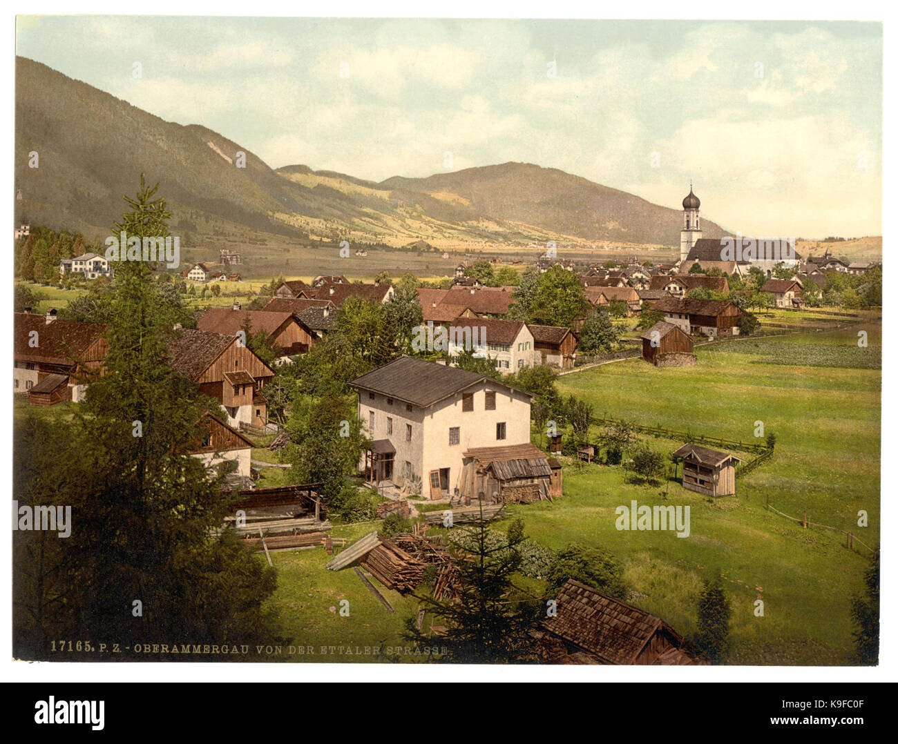 Oberammergau from Ettaler Street, Upper Bavaria, Germany LCCN2002696266 ...