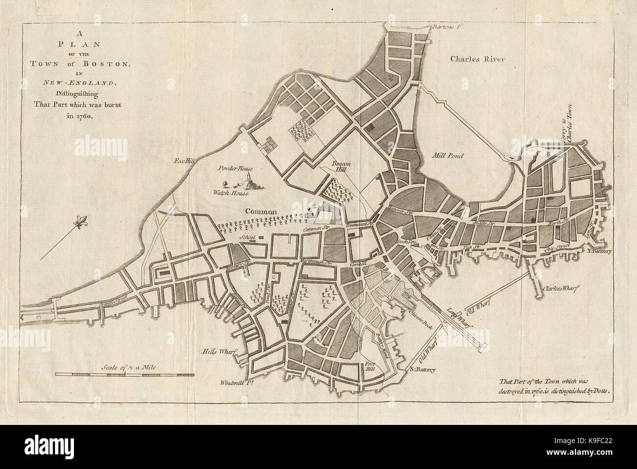 Old Map Of Boston High Resolution Stock Photography and Images - Alamy
