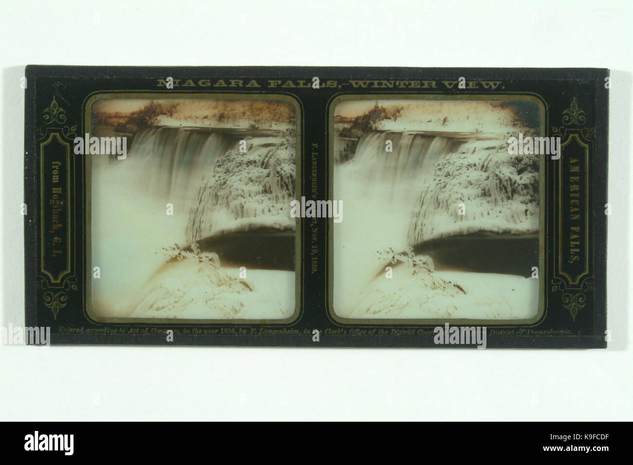 Niagara Falls winter view American Falls from Hogsback GI Stock Photo ...