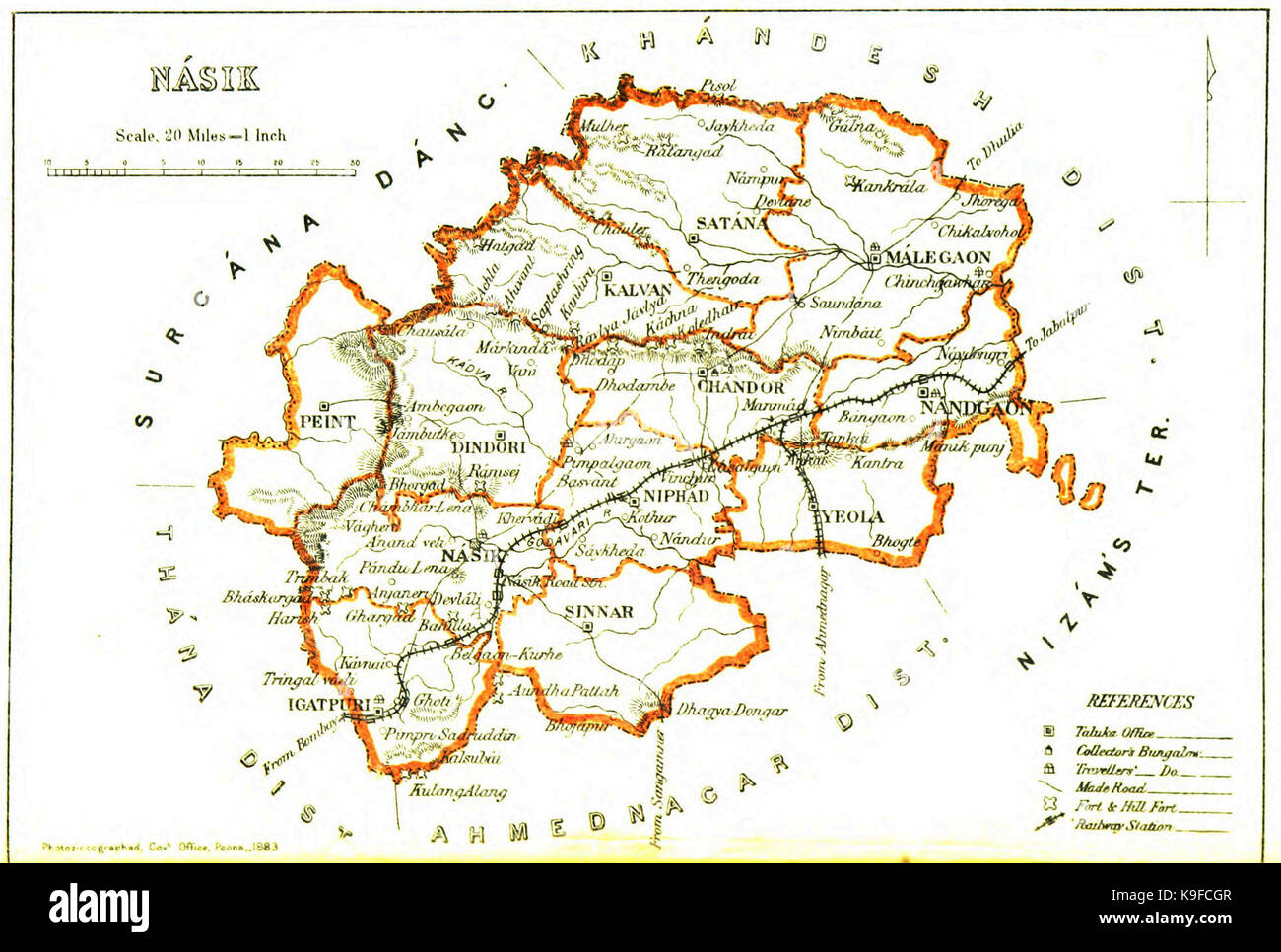 Nasik map hi-res stock photography and images - Alamy