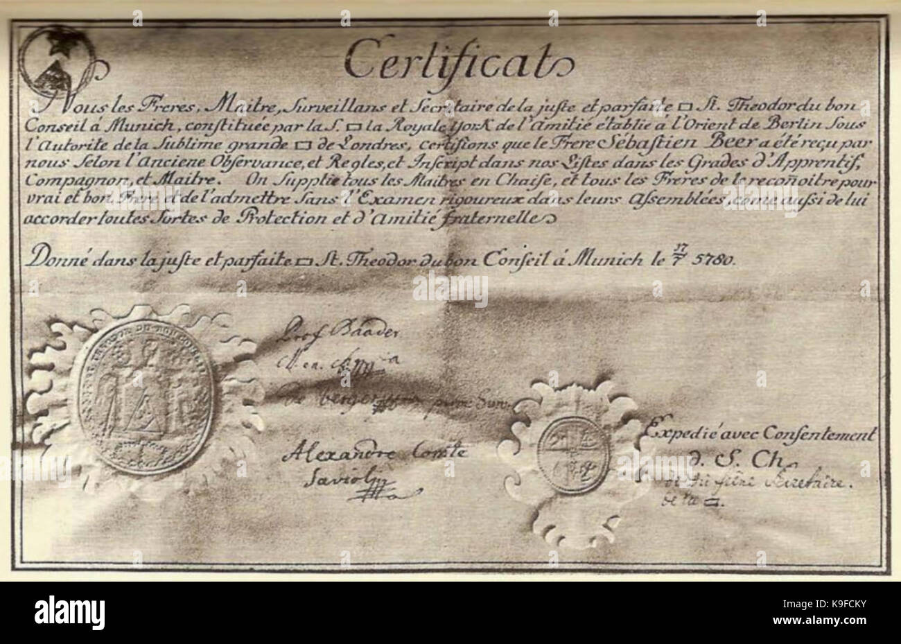 Masonic certificate hi-res stock photography and images - Alamy