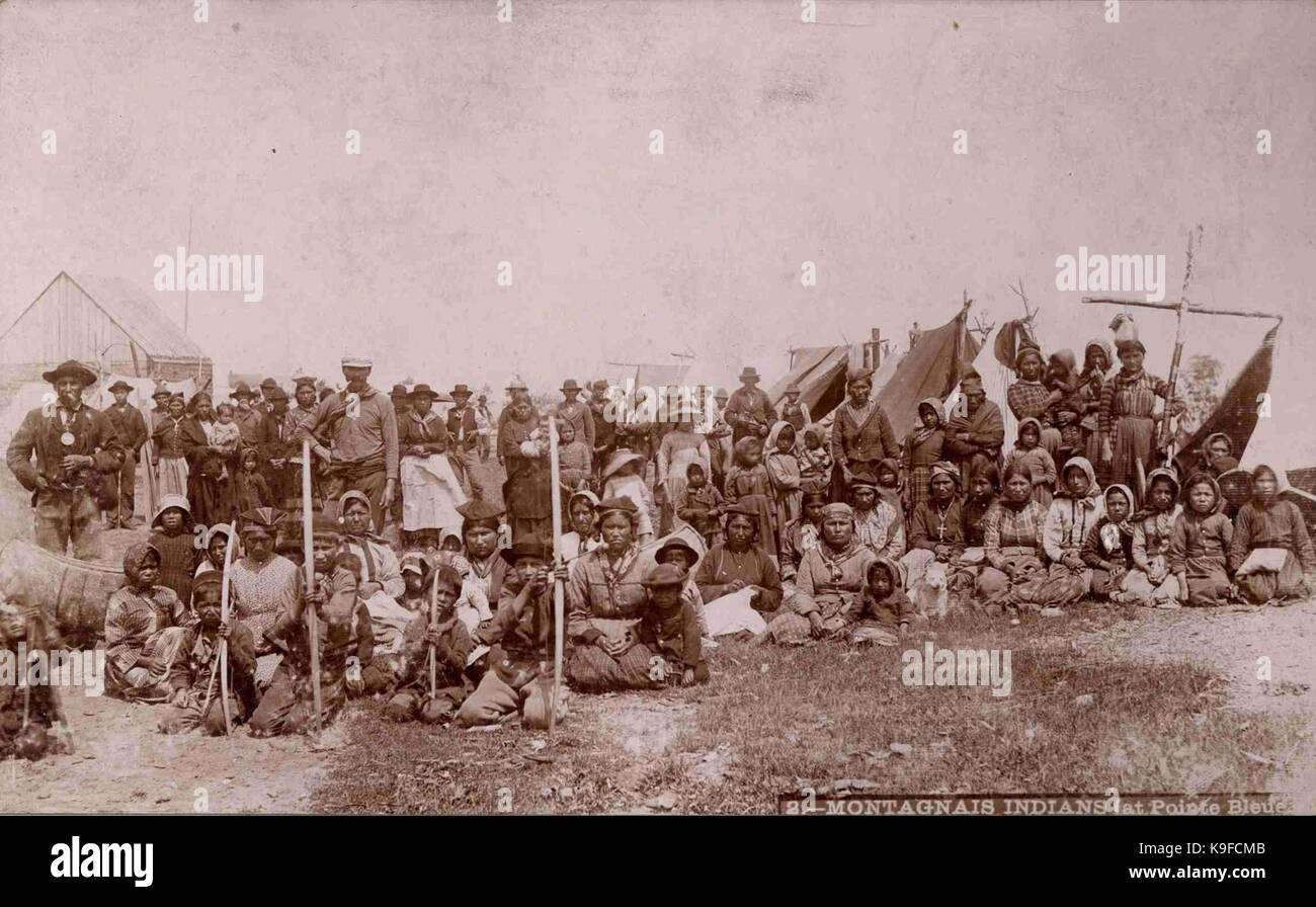 Montagnais Indians at Pointe Bleue Stock Photo - Alamy