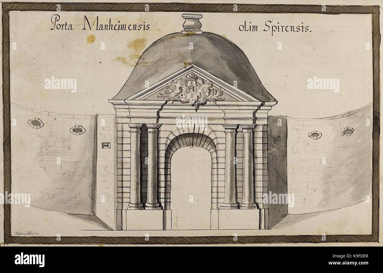 Mannheimer Tor Heidelberg Thesaurus Palatinus Stock Photo - Alamy