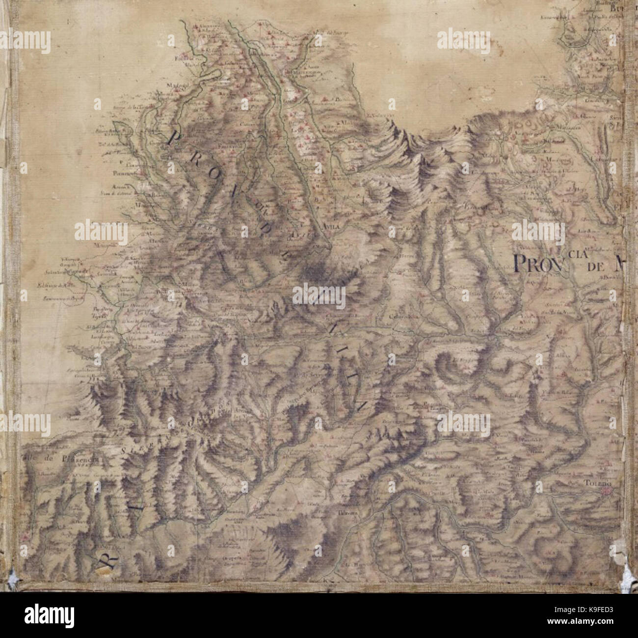 MAPA DE AVILA EN 1743 Stock Photo - Alamy