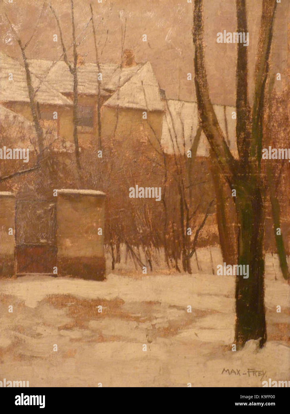 Max Frey Winterlandschaft, um 1900 Stock Photo - Alamy