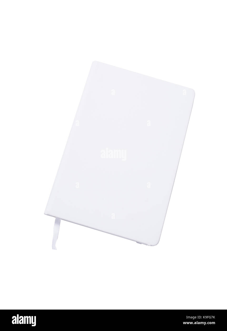 White notepad, empty new clear notebook on white background isolated ...