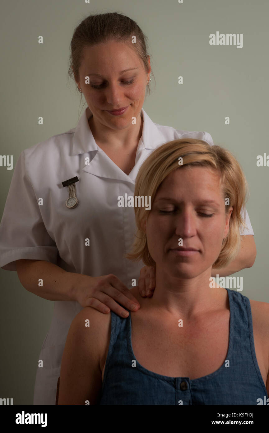 Relaxing with an Indian head massage Stock Photo - Alamy