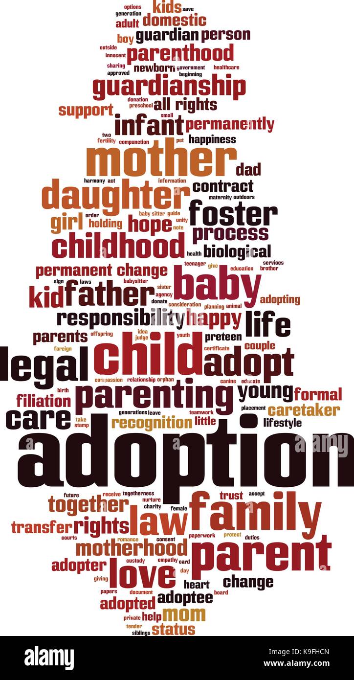 Adoption word cloud concept. Vector illustration Stock Vector Image ...