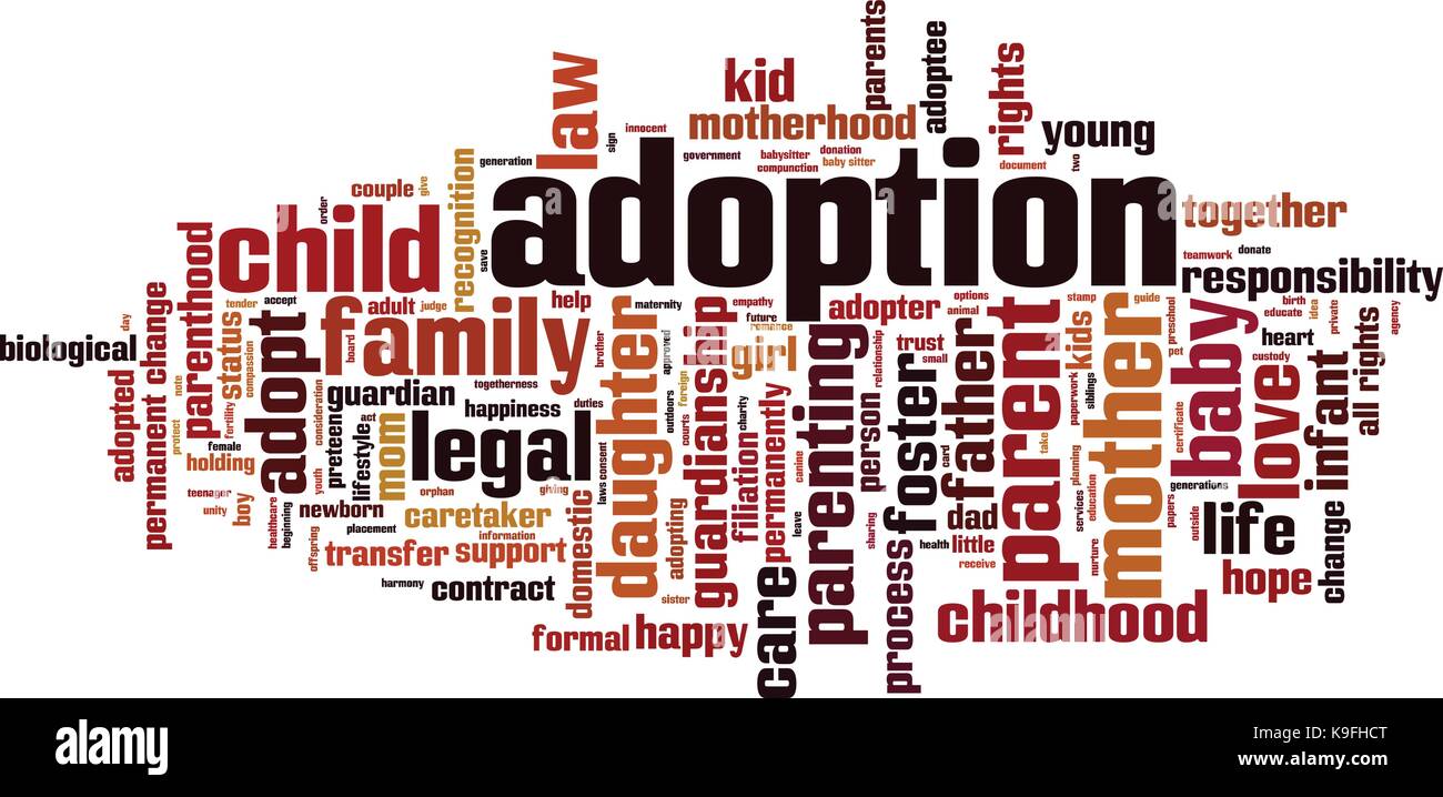 Adoption word cloud concept. Vector illustration Stock Vector Image ...