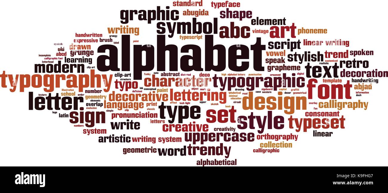 Alphabet word cloud concept. Vector illustration Stock Vector Image ...
